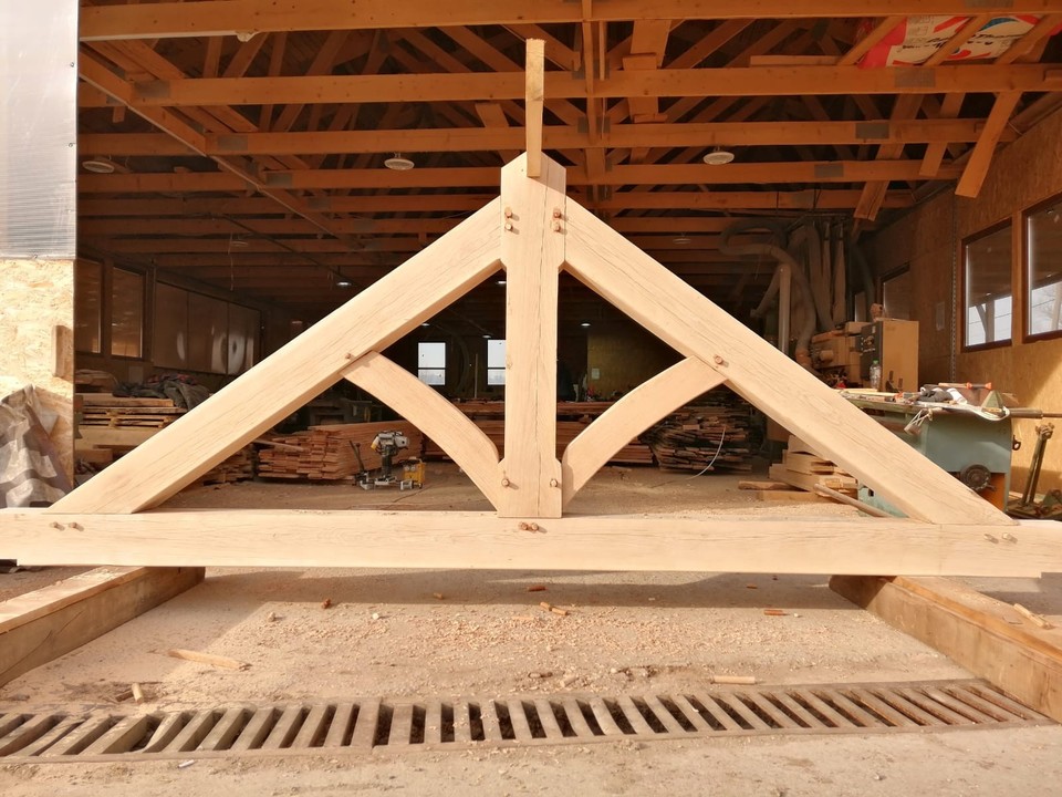 Bespoke Oak Roof Frame – Timber Frame for Porch, Gazebo, Car Lodge ...