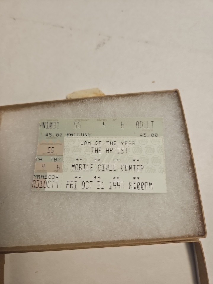 The Artist Formerly Known As Prince Jam Of The Year World Tour Ticket ...