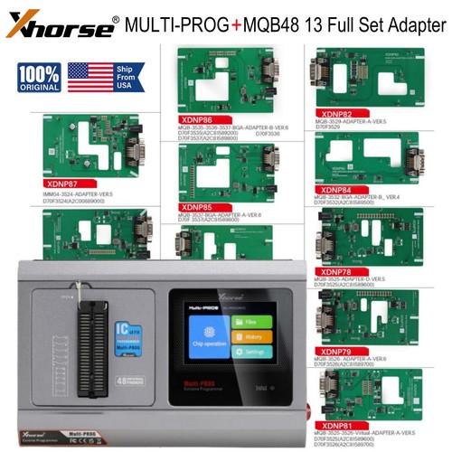 Xhorse MULTI-PROG Pro-level Programmer Clone ECU Plus MQB48 13 Full Set Adapter | eBay