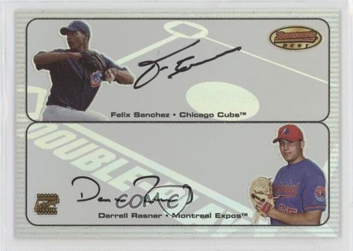 2003 Bowman's Best Double Play Felix Sanchez Darrell Rasner Rookie Auto ...