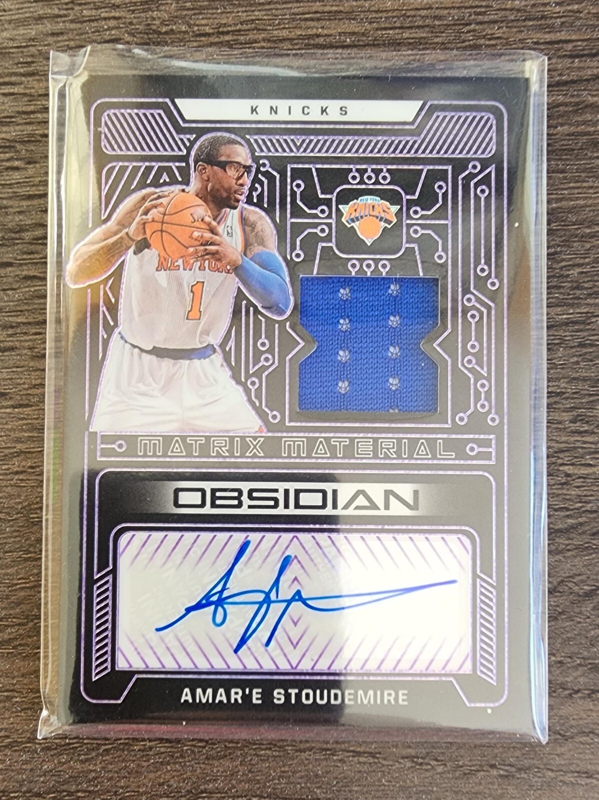 2021-22 Panini Obsidian - Matrix Material Autos Electric Etch Purple # ...