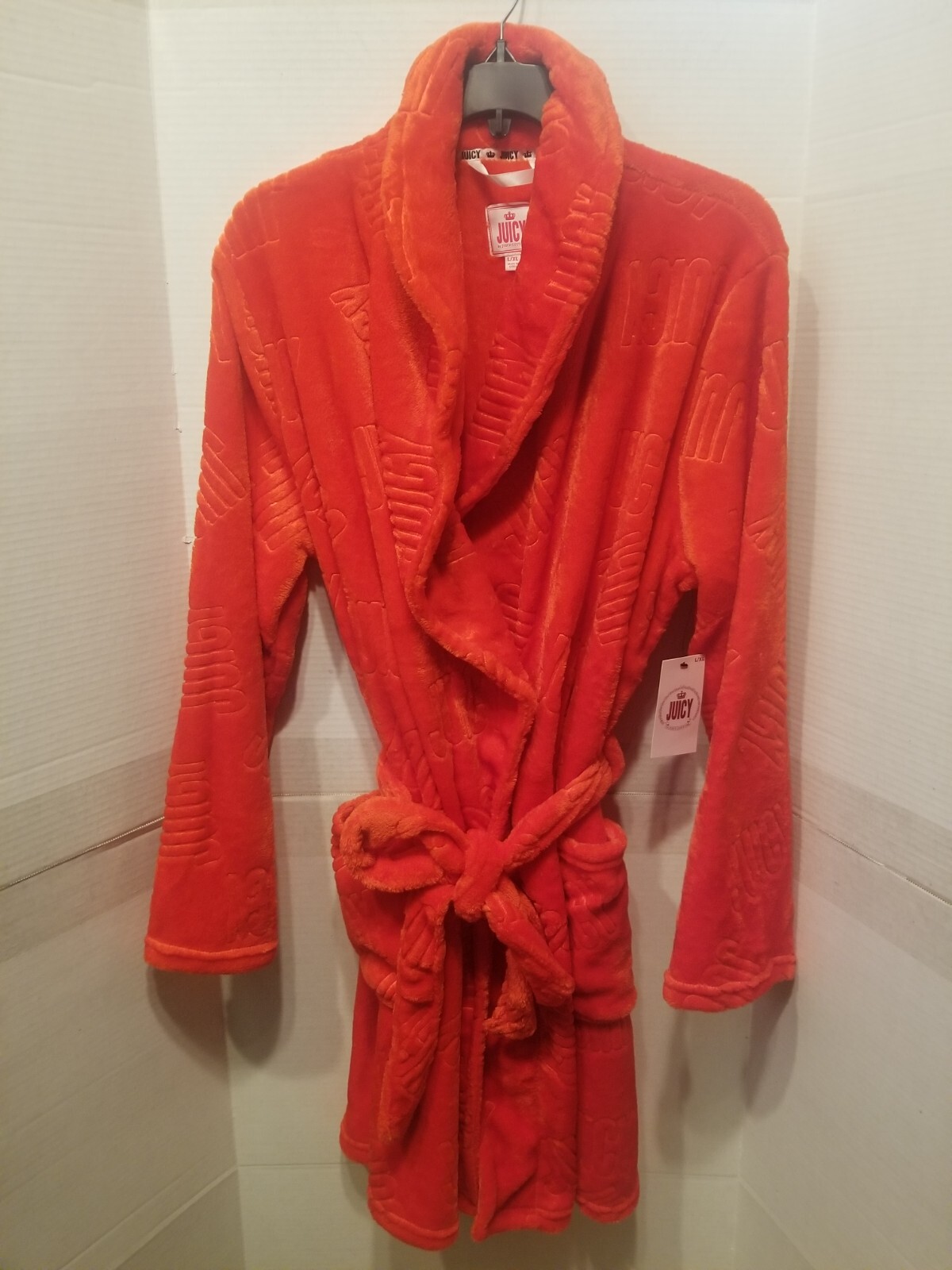 Juicy by Juicy Couture Long Sleeve Short Length Red Plush Robe Size L ...