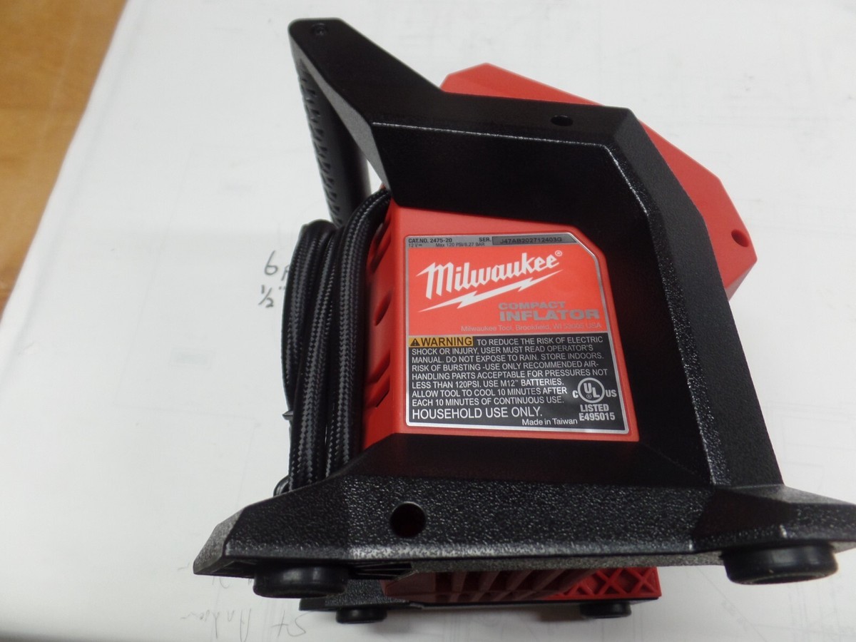 Compact Air Inflator Milwaukee M12 Compact Inflator – Cordless Tire ...