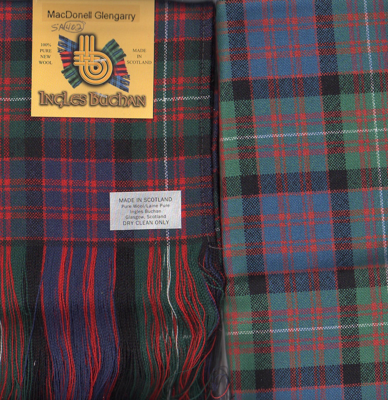 Scarf Clan MacDonell MacDonnell MacDonald of Glengarry Tartan Scottish ...