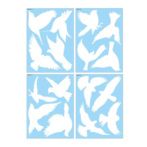 Bird Anti Collision Stickers 4 Sheets 16pcs Patterns Double Side ...