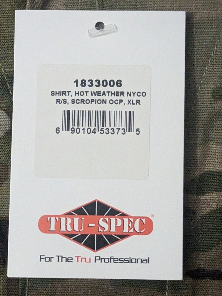 TRU-SPEC OCP Scorpion Hot Weather Men's Combat Uniform Camo Shirt Size ...