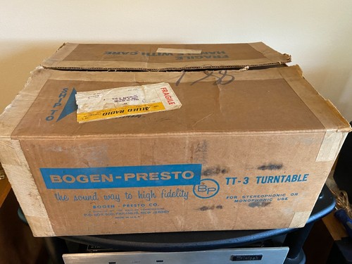 NOS NIB Bogen-Presto TT-3 Transcription Turntable NEW IN BOX TT3 | eBay