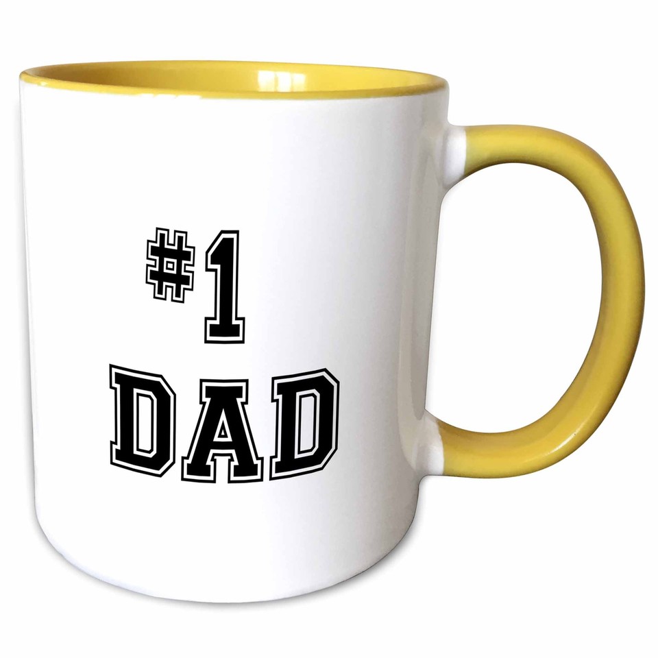 3dRose #1 Dad - Number One Greatest Dad - black text - Good for Fathers ...