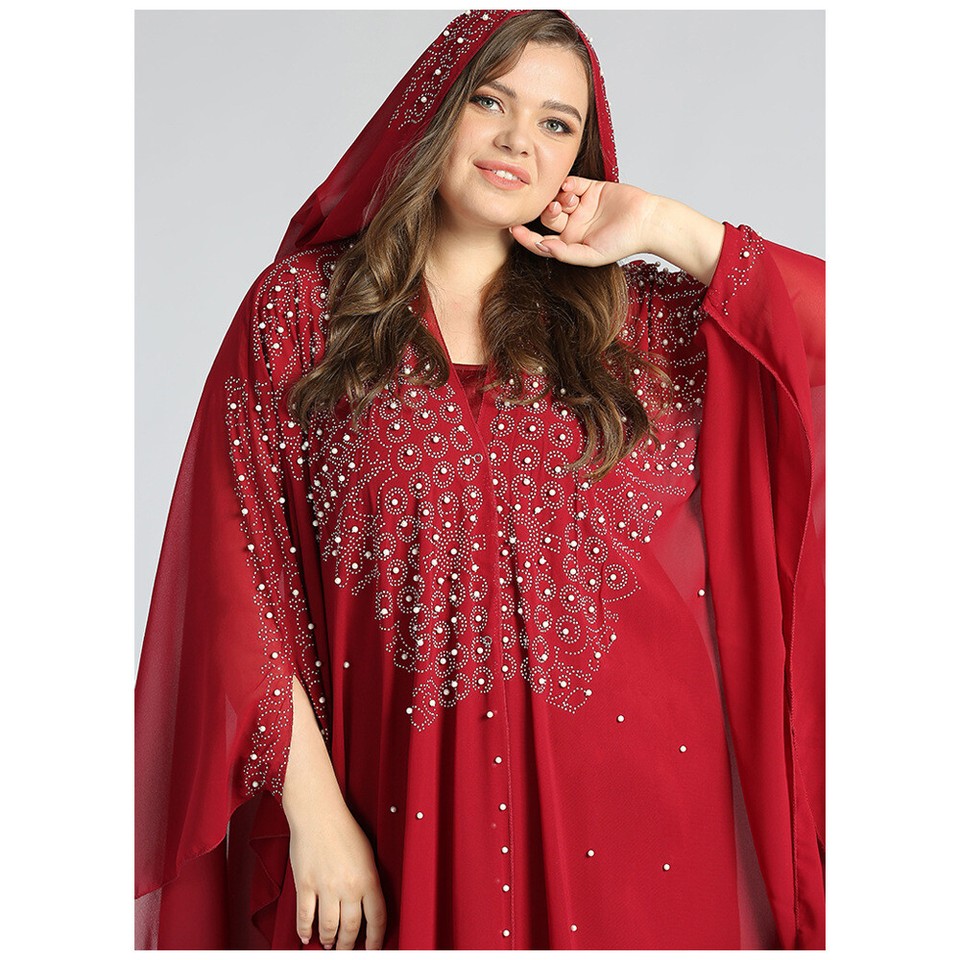 Farasha Abaya Kimono Women Long Maxi Dress Kaftan Hooded Dress Ramadan ...
