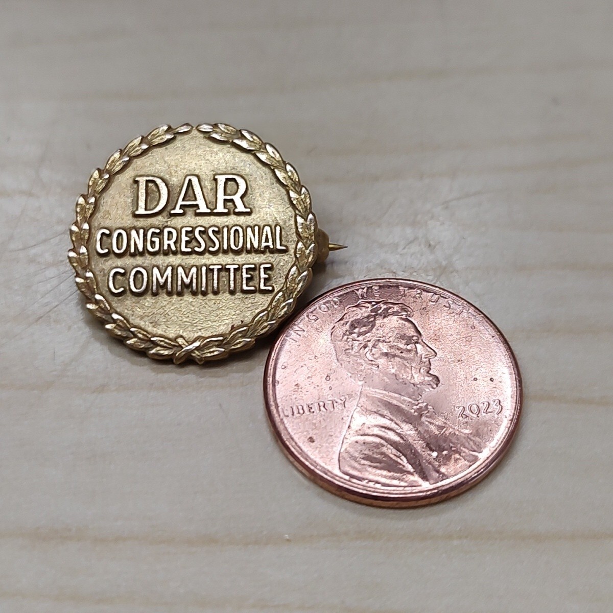 Daughters Of American Revolution DAR Congressional Committee Pin Gold ...