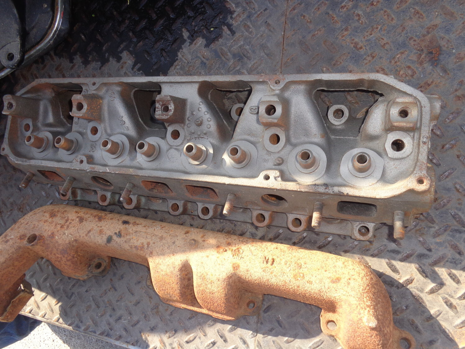 1971 Dodge Chrysler Mopar 440 Engine Block with Heads and Exhaust ...