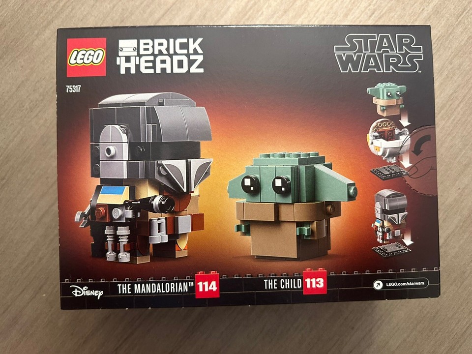 LEGO 75317 BrickHeadz Star Wars The Mandalorian & the Child New Sealed ...