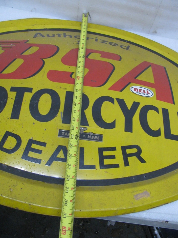 Genuine original authorized BSA motorcycle dealer Sign | eBay