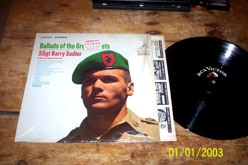 SSgt BARRY SADLER ( BALLADS OF GREEN BERETS ) ORIG 1966 VINYL LP in ...