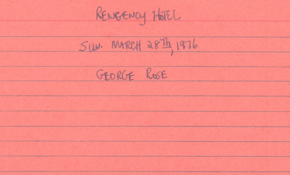 George Rose Actor Singer 1976 Regency TV Movie Autographed Signed Index ...