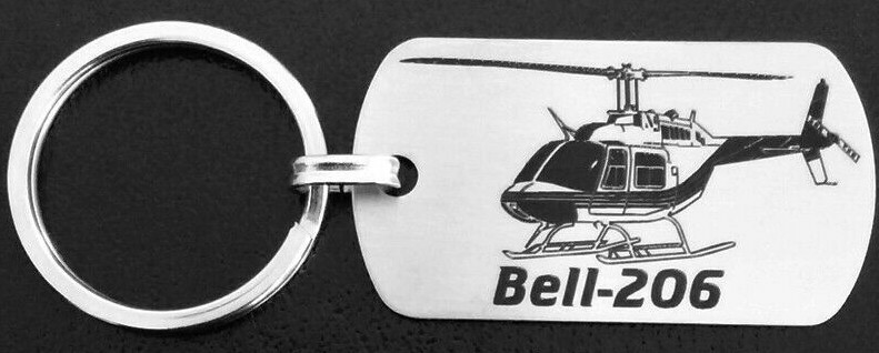 Keyring / keychain engraved helicopter Bell-206 | eBay