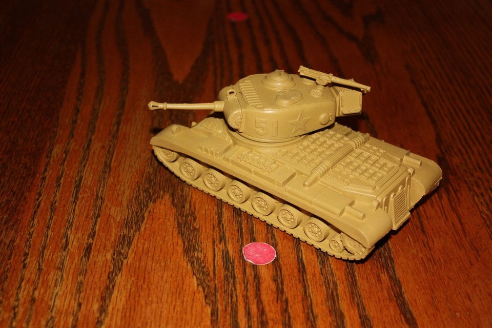 Vintage Marx Battleground Desert Fox Tan American Army #51 Tank - MPC ...