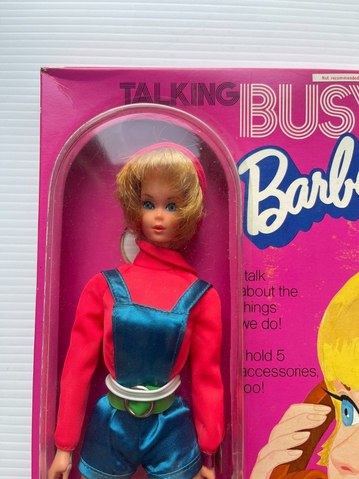 Vintage 1971 Talking Busy Barbie With Original Box And All Accessories ...