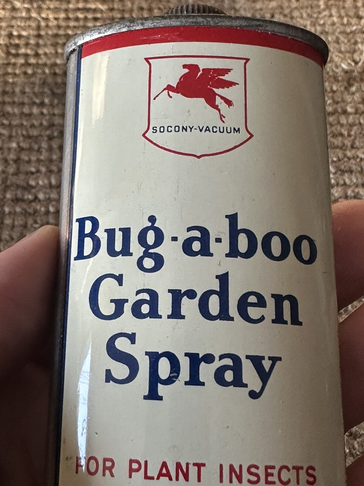 Vintage Socony Vacuum Mobil Oil 4 Oz Tin Bug A Boo Garden Spray Can | eBay