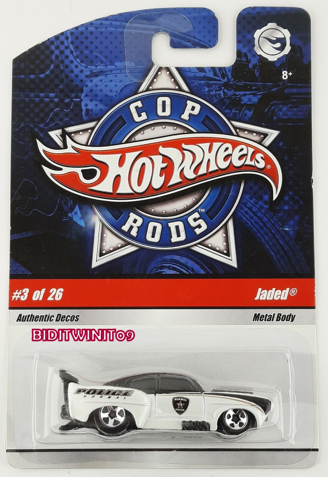 HOT WHEELS 2008 COP RODS JADED #3/26 WHITE W+ | eBay
