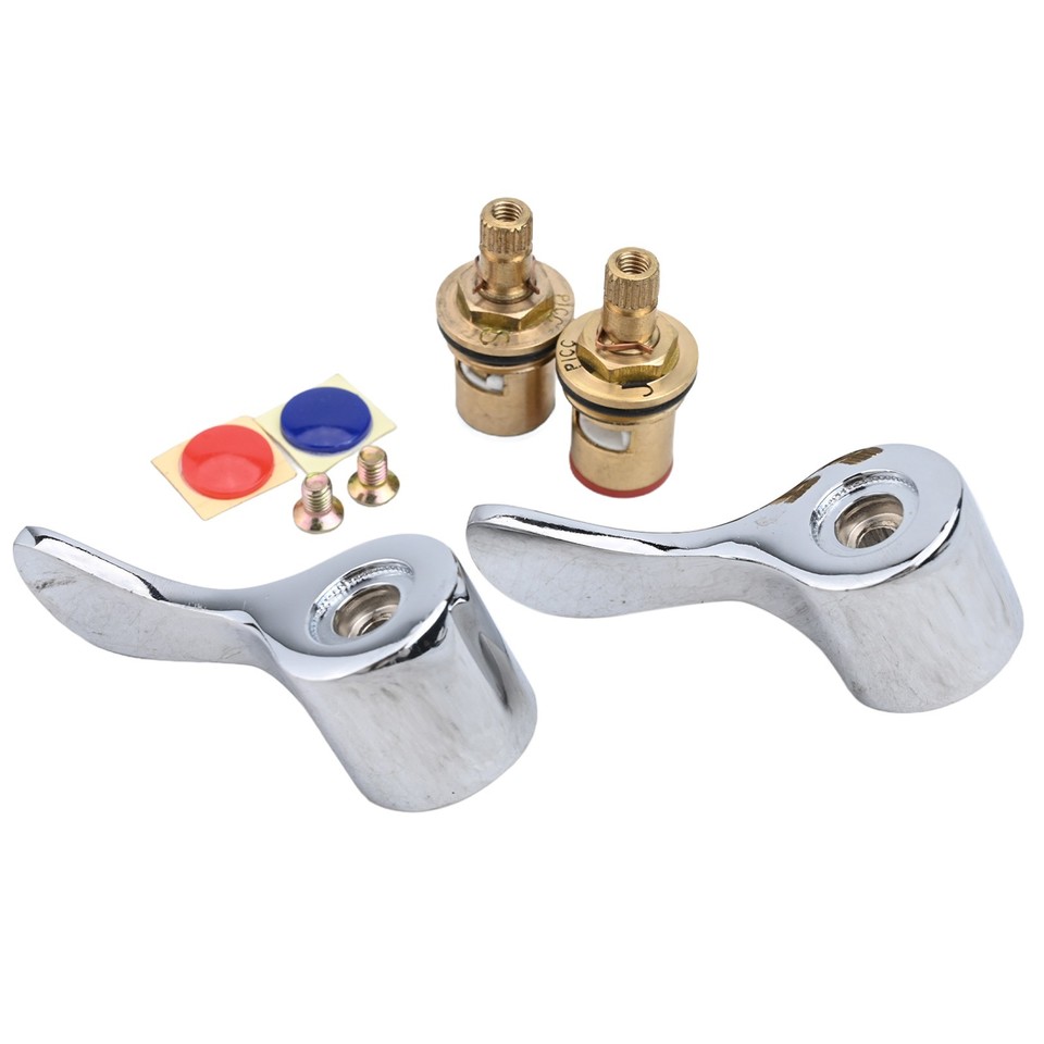 Chrome Lever Taps Handle Knob and Turn Valve Kit Upgrade and Enhance ...