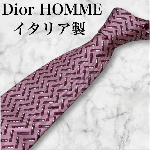 Dior Homme Neck Tie pink purple CD logo near mint gift F/S | eBay