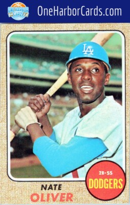 1968 Topps Milton Bradley Win-A-Card Los Angeles Dodgers #124 Nate ...