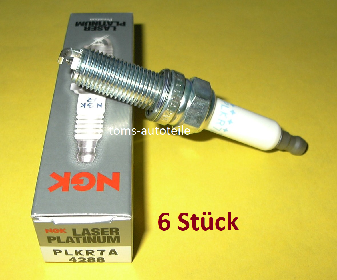 6 ORIGINAL NGK Zündkerzen PLATIN PLKR7A 4288 für MERCEDES BENZ W164 ML ...