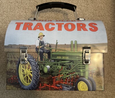 NEW JOHN DEERE TRACTORS Lunchbox Farmer Riding Tractor Moline IL 7.5 ...