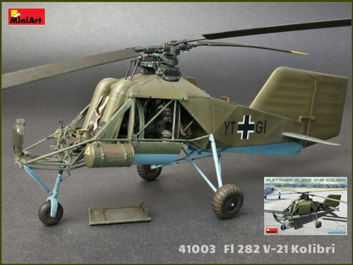 Flettner Fi 282 V-21 Kolibri Helicopter Plastic Kit 1:35 Model MINIART ...