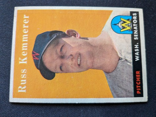 1958 Topps Baseball Card # 137 Russ Kemmerer - Washington Senators (VG ...
