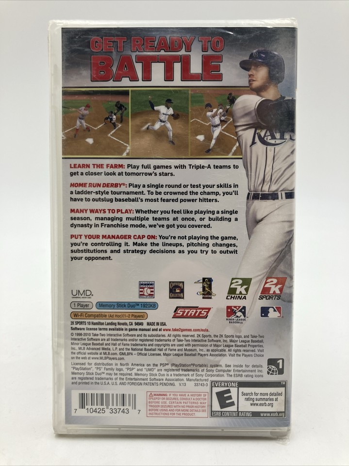 Major League Baseball 2K10 - Sony Playstation Portable Pristine ...