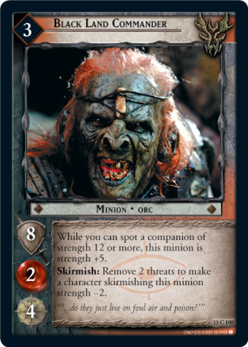 LOTR: Black Land Commander [Ungraded] The Hunters Lord of the Rings TCG ...