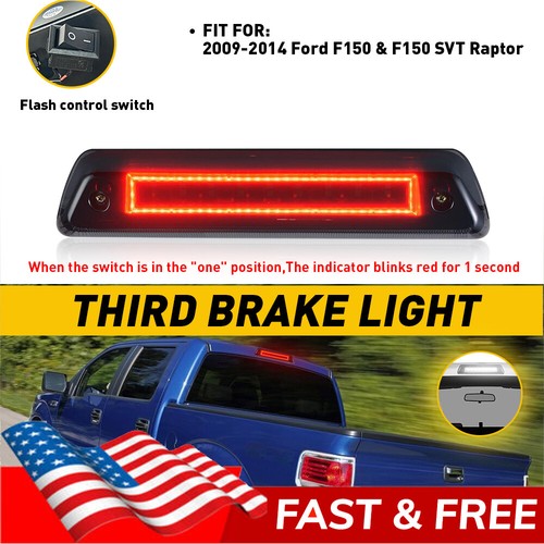 For 2009-2014 Ford F150 SVT Raptor LED Smoked Third 3rd Brake Light ...