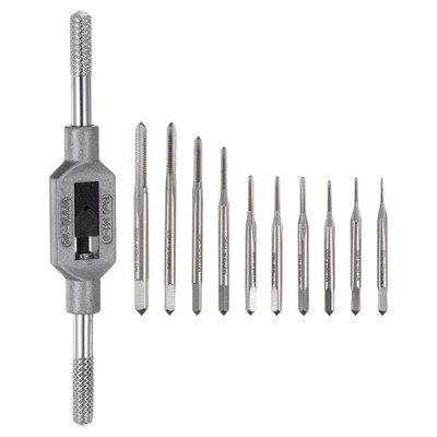 10 x M1-M3.5 Micro Mini Metric Tap Set M1-M8/1/16"-1/4" Adjustable Tap ...