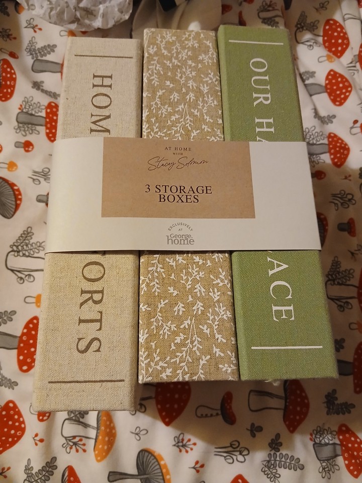 Stacy Solomon Green & White Storage Books - Set of 3 new | eBay UK