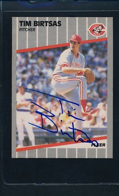 1989 Fleer #152 Tim Birtsas Reds Signed Auto *50458 | eBay