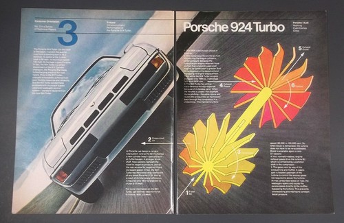 1980 Porsche 924 Turbo Sports Car Road View Promo Vintage Magazine ...