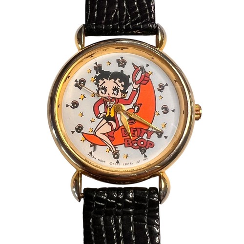 Vintage Betty Boop Watch 1989 Leetal Inc Gold Tone Novelty Cartoon ...