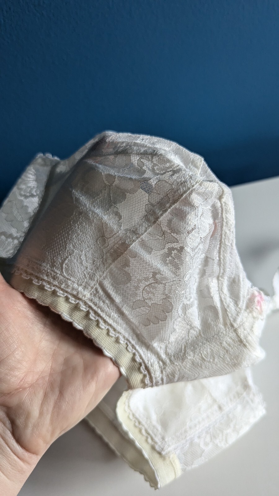 Vintage 50s Memory Lane Bullet Bra Pinup White 30E NO… - Gem