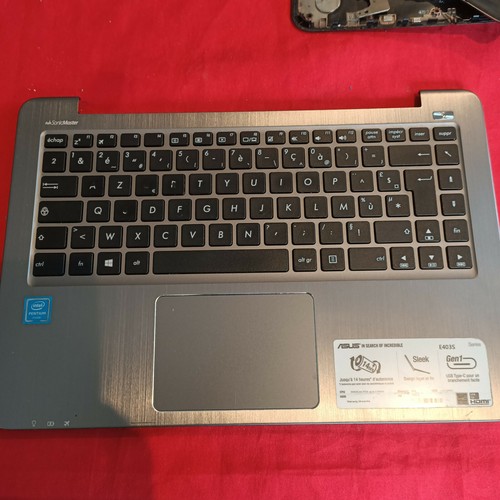 ASUS E403S AZERTY Keyboard In Its Brushed Aluminum Top Case Used | eBay