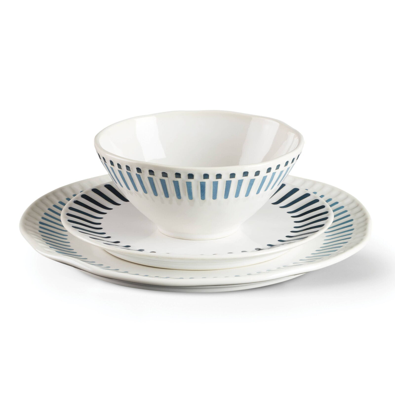 Oneida Entertain 365 12-Piece Artisanal Stoneware Dinnerware Set ...