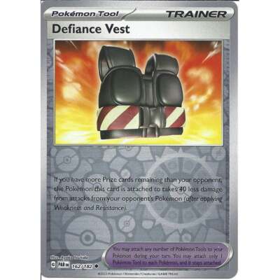 162/182 Defiance Vest : (Reverse Holo) : Paradox Rift Pokemon Trading ...