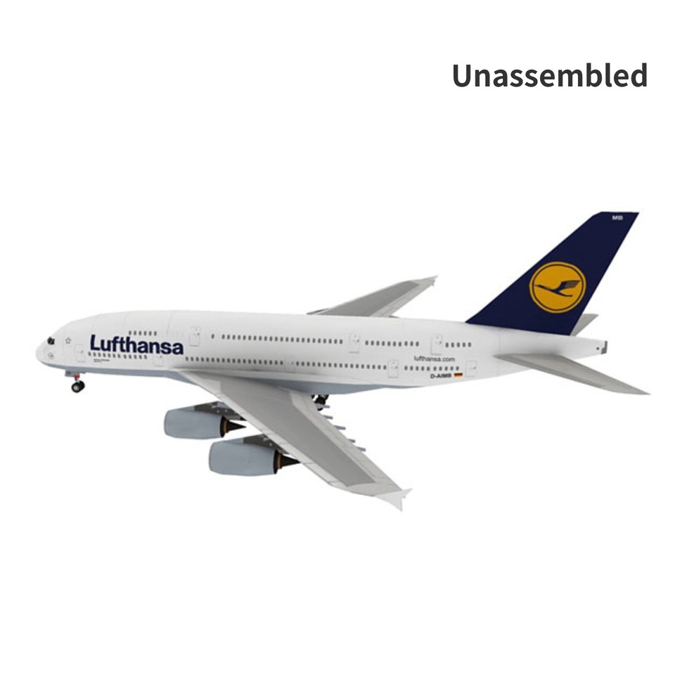 DIY 1:100 A380 German Lufthansa Civil Airliner Paper Model Aircraft ...