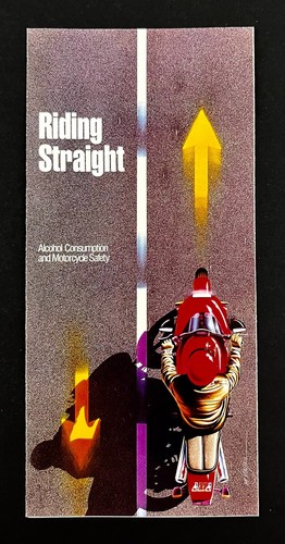 1990s Alcohol Motorcycle Safety Drunk Driving Riding Straight Vintage ...