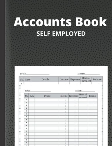 Accounts Book Self Employed: income and expense log book / Bookkeeping ...