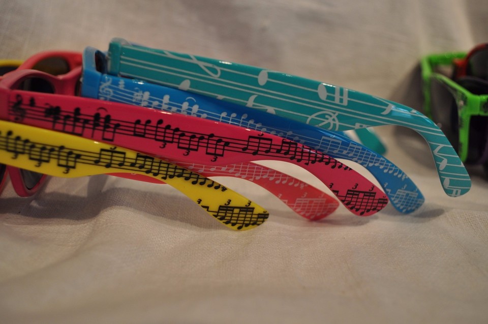 Sunglasses with Music Note Design HOT PINK ONLY AVAILABLE | eBay