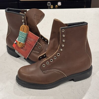 NEW Vtg Red Wing Boots 1212, Steel Toe Leather, Brown, 8.5 E | eBay