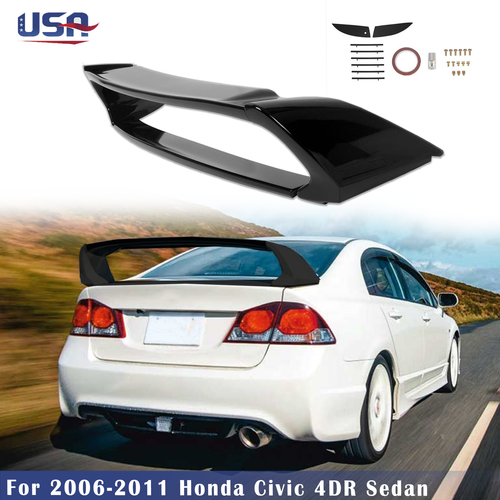 For 2006-2011 Honda Civic Sedan 4 Sections Rear Trunk Spoiler Wing Fd2 ...
