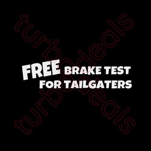 FREE BRAKE TEST FOR TAILGATERS FUN CAR TRUCK VINYL STICKER WHITE 220MM ...